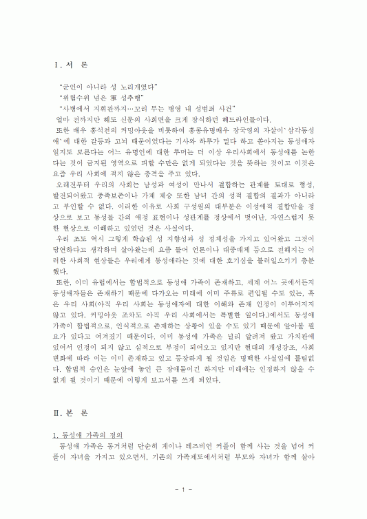 동성애 보고서