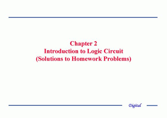 chapter_2 Introduction to Logic Circuit