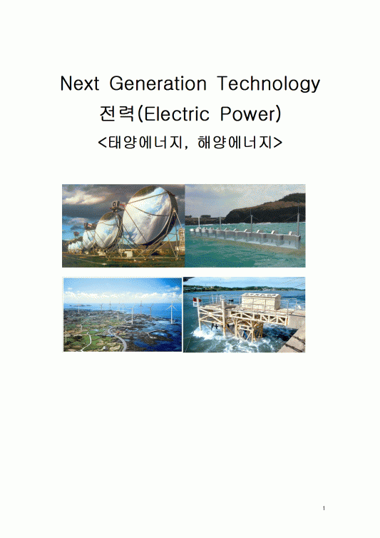 스마트그리드 신재생에너지 레포트