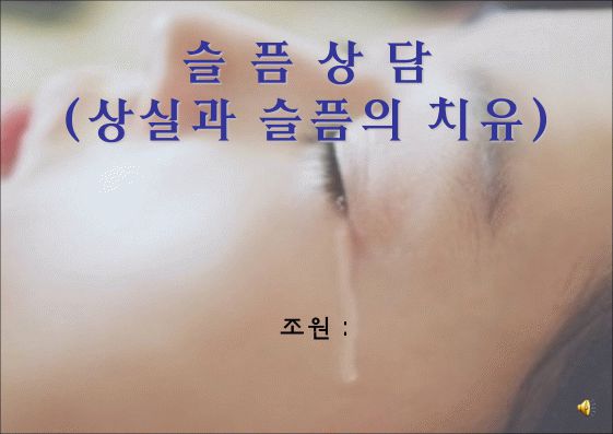 슬픔 상담 (상실과 슬픔의 치유)