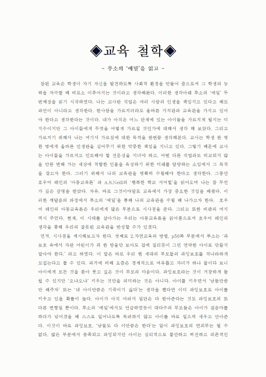루소에밀 레포트 자료