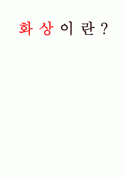 화상이란 레포트 자료