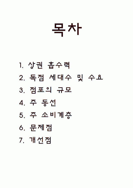 문구점의 입지조건