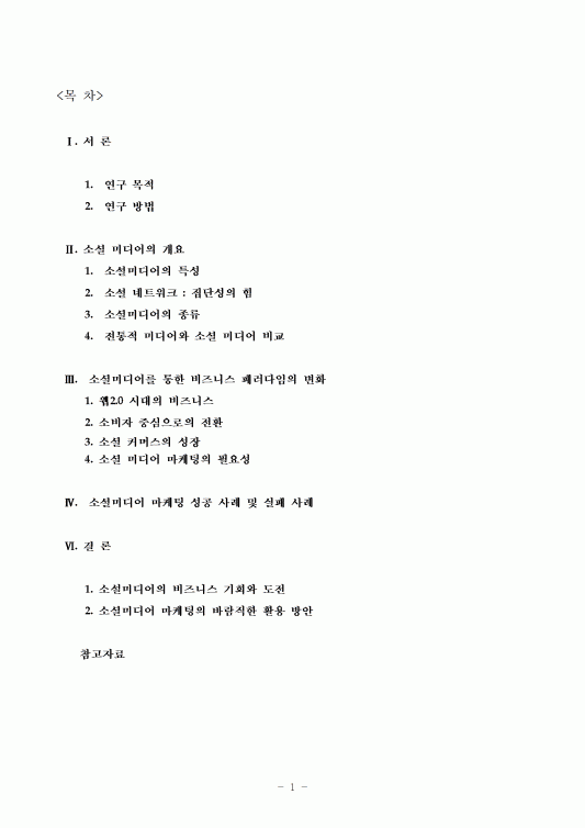 소셜 미디어 마케팅 리서치
