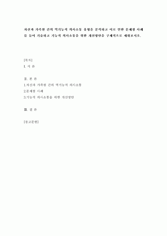 역기능적 의사소통