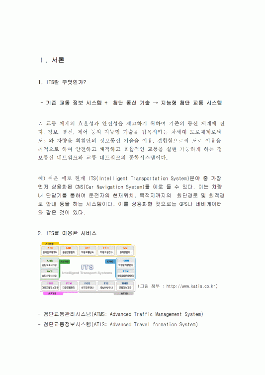 교양-ITS 레포트 자료