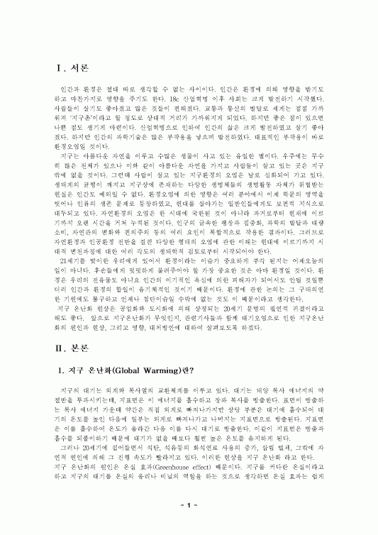 지구온난화2 레포트 자료