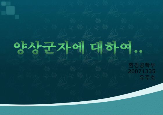양상군자 레포트 자료