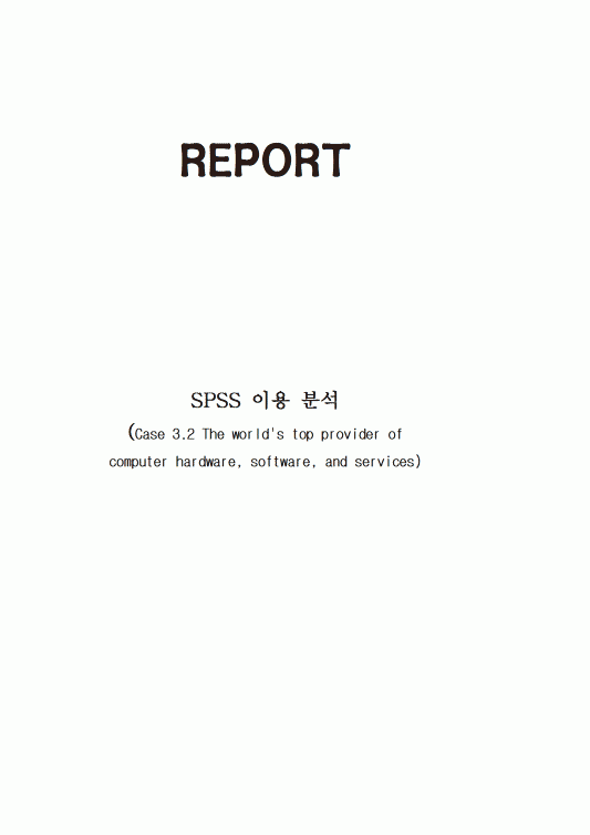 시장조사 레포트 자료