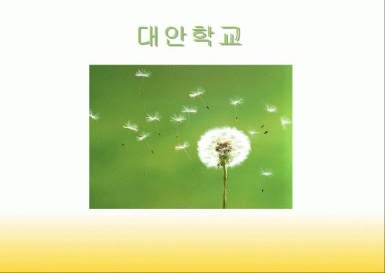 대안학교 자료를 기반으로한 PPT