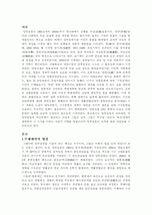 양무운동 레포트