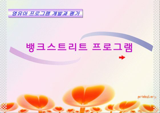 뱅크리스트 프로그램(영유아 프로그램 개발과 평가)