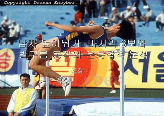 남자 높이뛰기  마지막 3보와 발구름 동작의 운동학적 분석