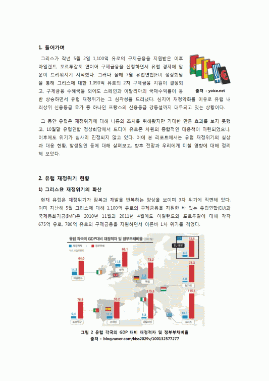 [유럽재정위기]그리스發 유럽 재정위기 확산 문제의 모든 것 - 유럽 재정위기의 발생 원인과 현황, 영향 및 향후 전망과 대책 모색