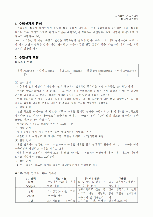 교육공학-수업설계handout