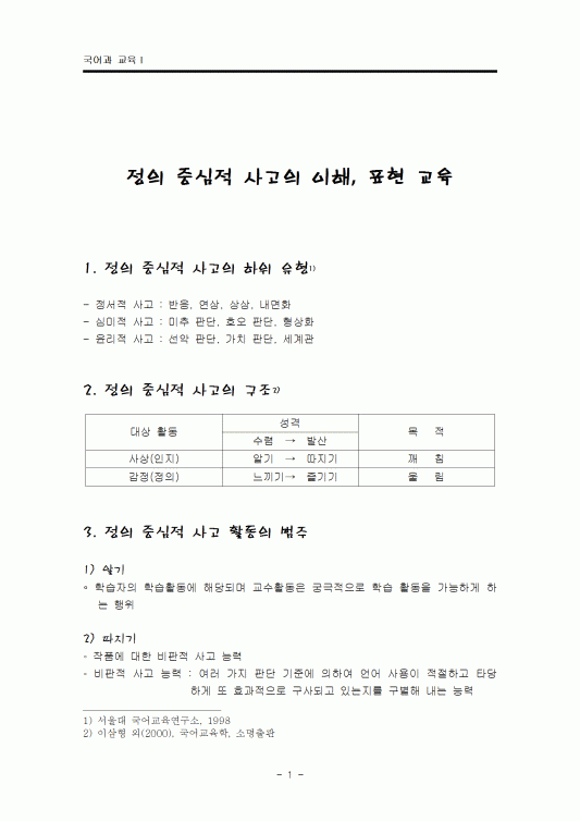 국어과 교육-정의_중심적_사고의_이해