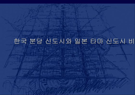 한국 분당 신도시와 일본 타마 신도시 비교