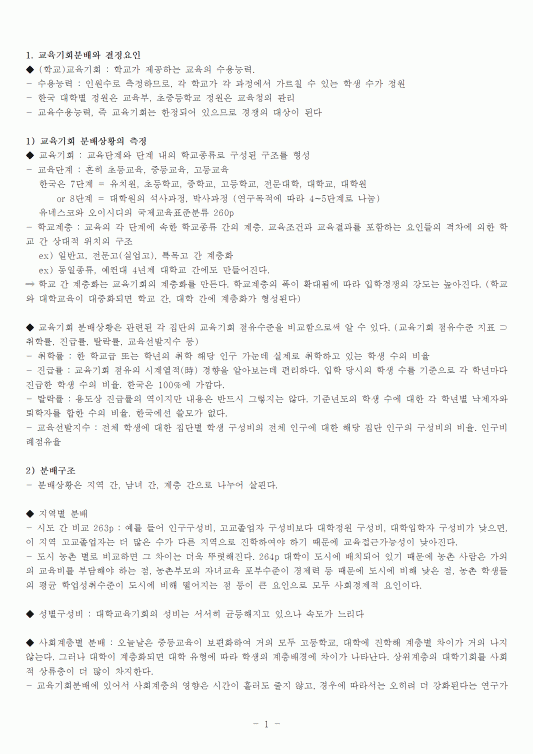 교육평등론 레포트 자료