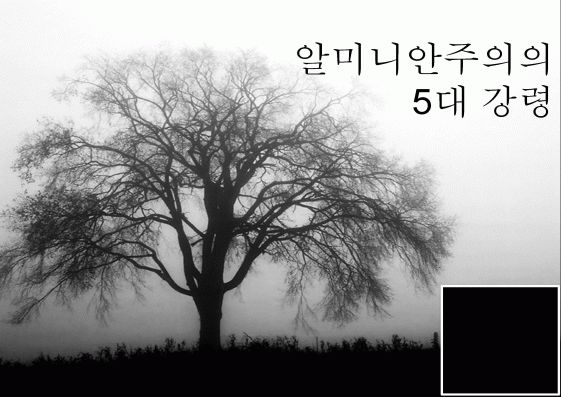 알미니안 주의 발표자료PPT입니다. 문서자료와 함께 사용한 자료입니다.