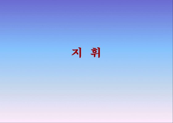 경영 지휘 레포트 자료