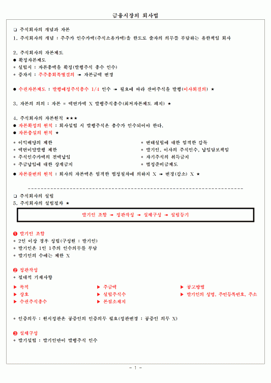 금융시장의 회사법