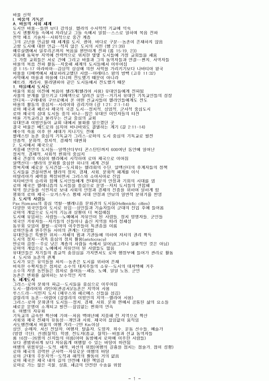바울 신학 레포트 자료