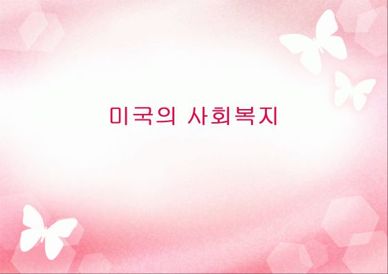 미국의 사회복지