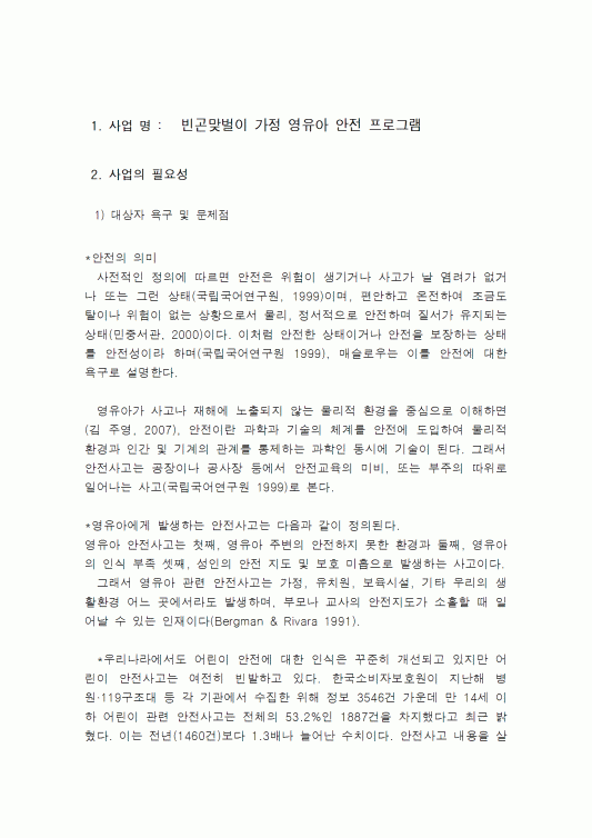 92 맞벌이 가정 영유아 안전교육