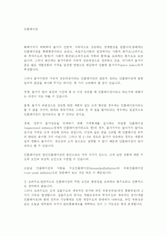 인플레이션 [비즈니스/경제]