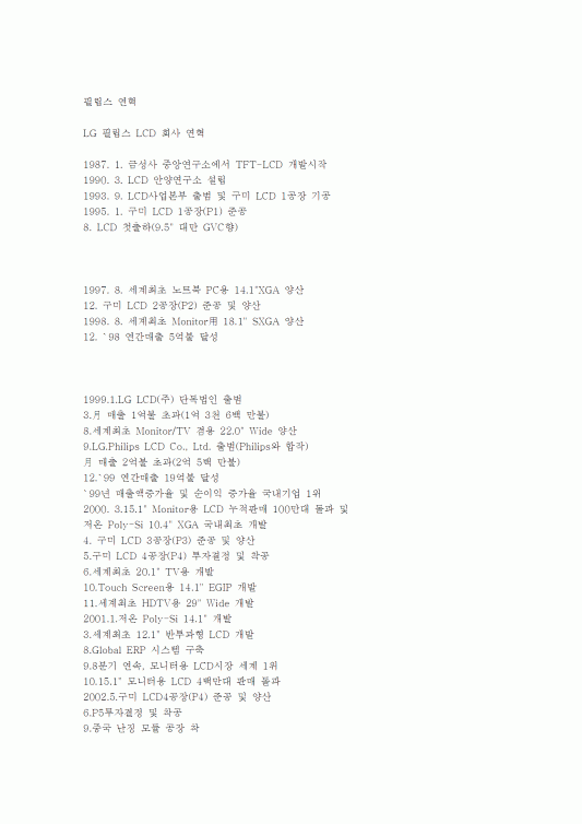필립스 연혁 레포트 자료