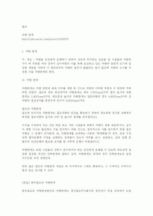 철도 레포트 자료