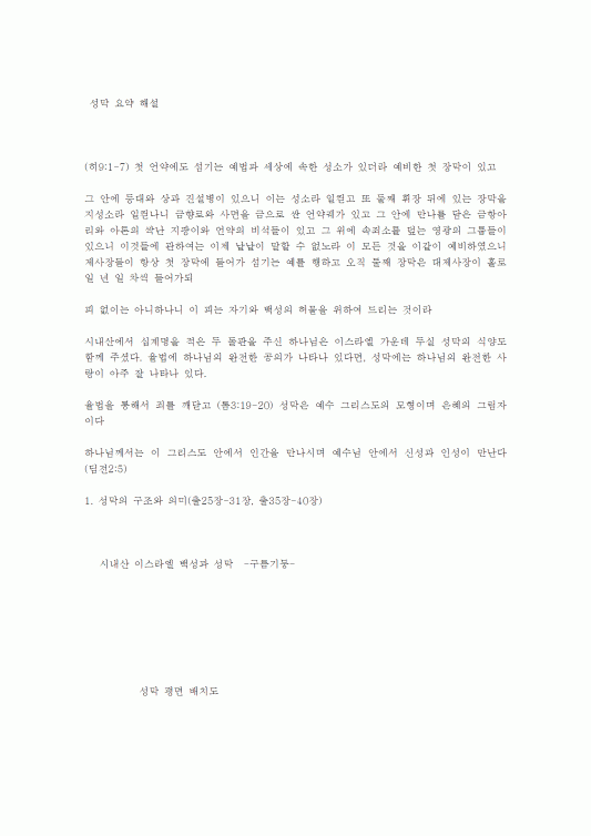 성막요약 레포트 자료