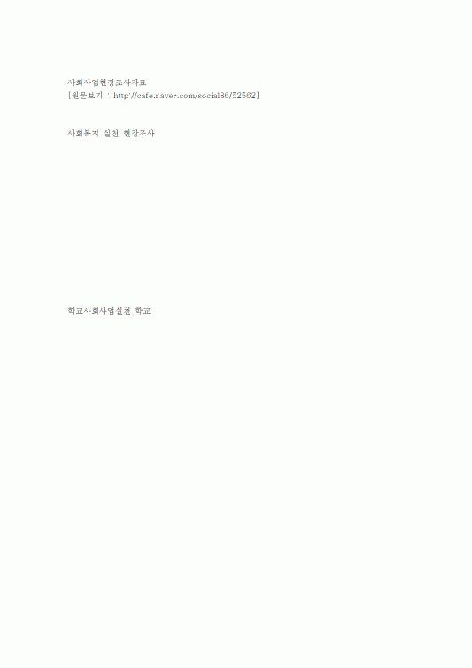 사회사업현장조사