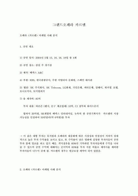 오페라 <카르멘> 분석