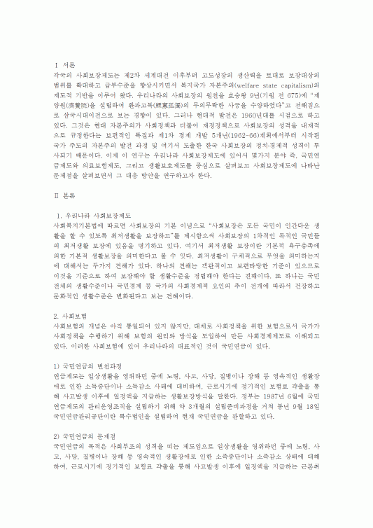 사회복지개론 레포트