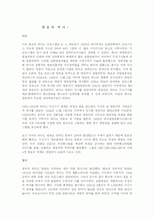 방송의 역사와 발전사