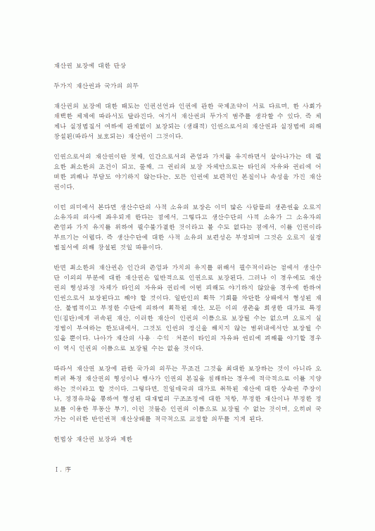 재산권보장 레포트 자료