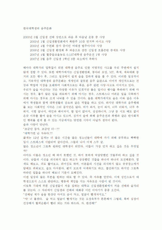 음주문화 레포트 자료