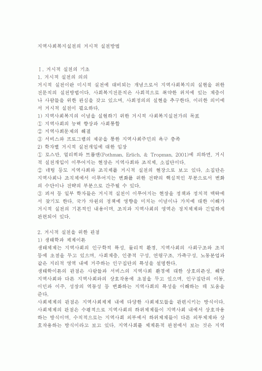 지역사회복지의 실천방법
