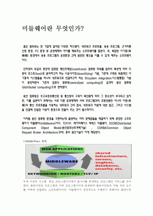 미들웨어 레포트 자료