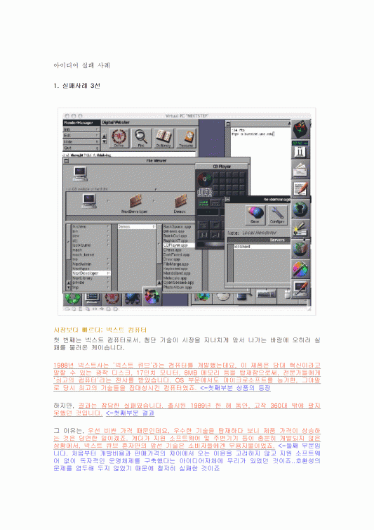 아이디어 실패 사례