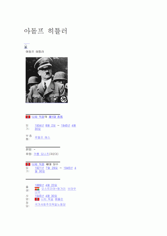 히틀러에 대해서