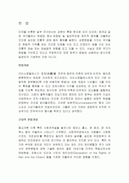 헌법에 대해 설명