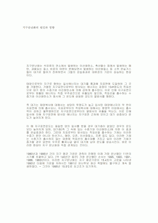 지구온난화의 원인과 영향