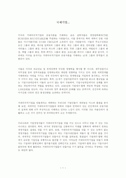 국제기업 레포트 자료