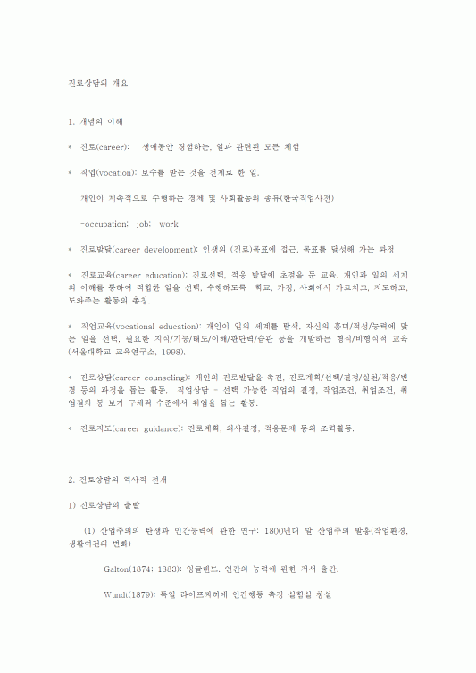 초등학교 집단진로상담