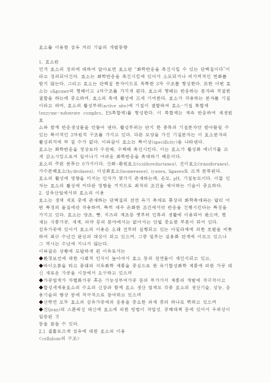 효소를 이용한 섬유 처리 기술의 개발동향