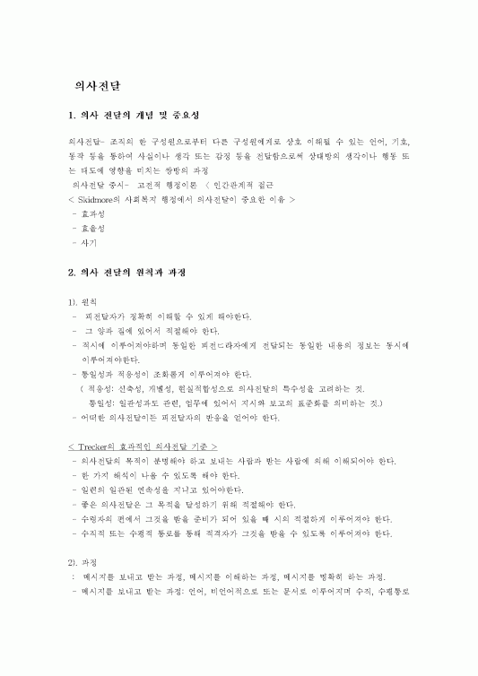 사회복지행정의 의사전달