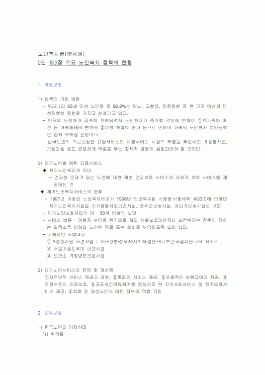 노인복지론(양서원)