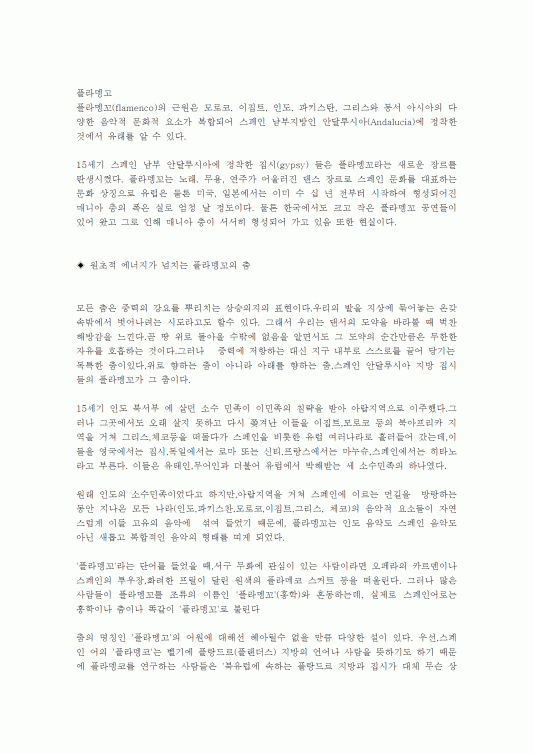 플라멩고 레포트 자료